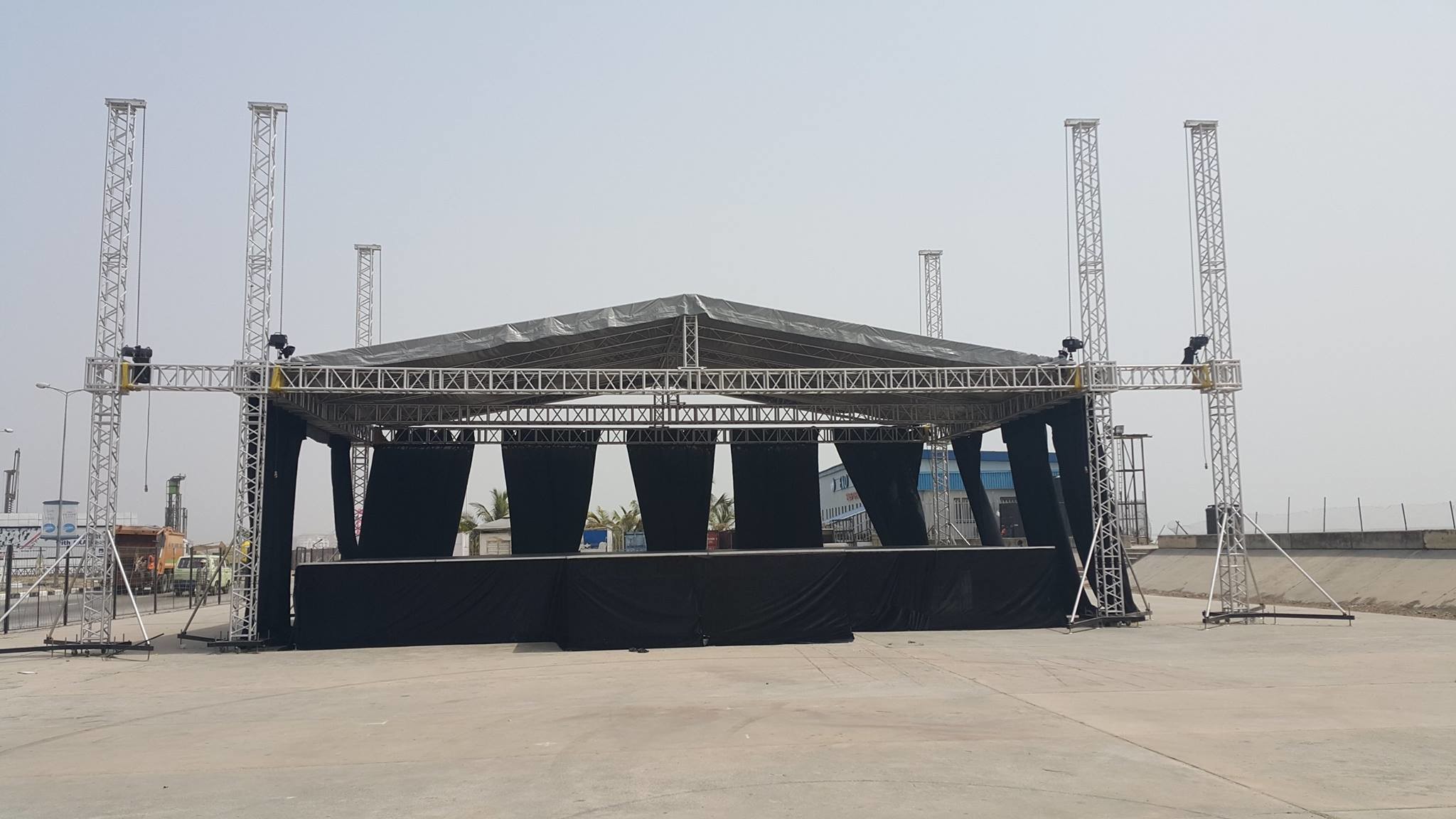 6 Pillars True Project Stage Lighting Truss 12x12x10 Adjustable Height ...