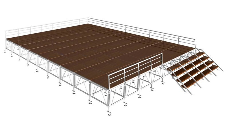 Waterproof Wood Moving Portable Stage Platforms Anti-slip
